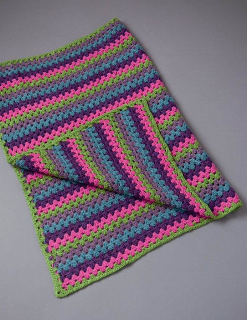 How to Crochet a Cozy Granny Striped Blanket